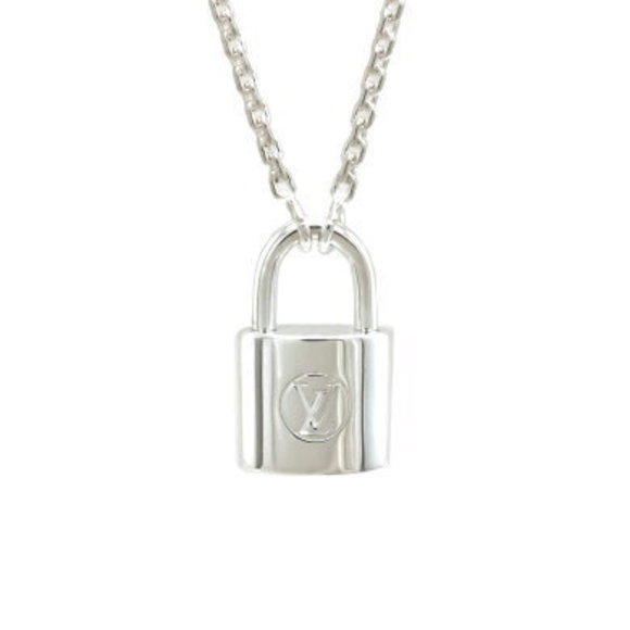 Louis Vuitton | Bags | Louis Vuitton Lockit Necklace Pendant Silver ...